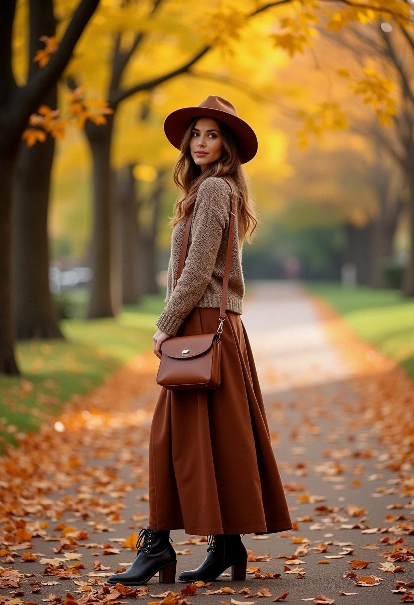 Stylish Long Skirt Outfit Autumn Fashion - The Chic Tribe
