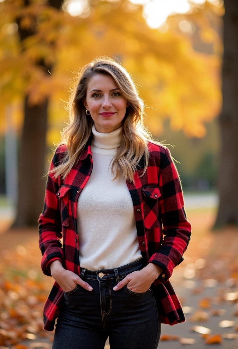 Comfy Fall Outfit Flannel Ideas - The Chic Tribe