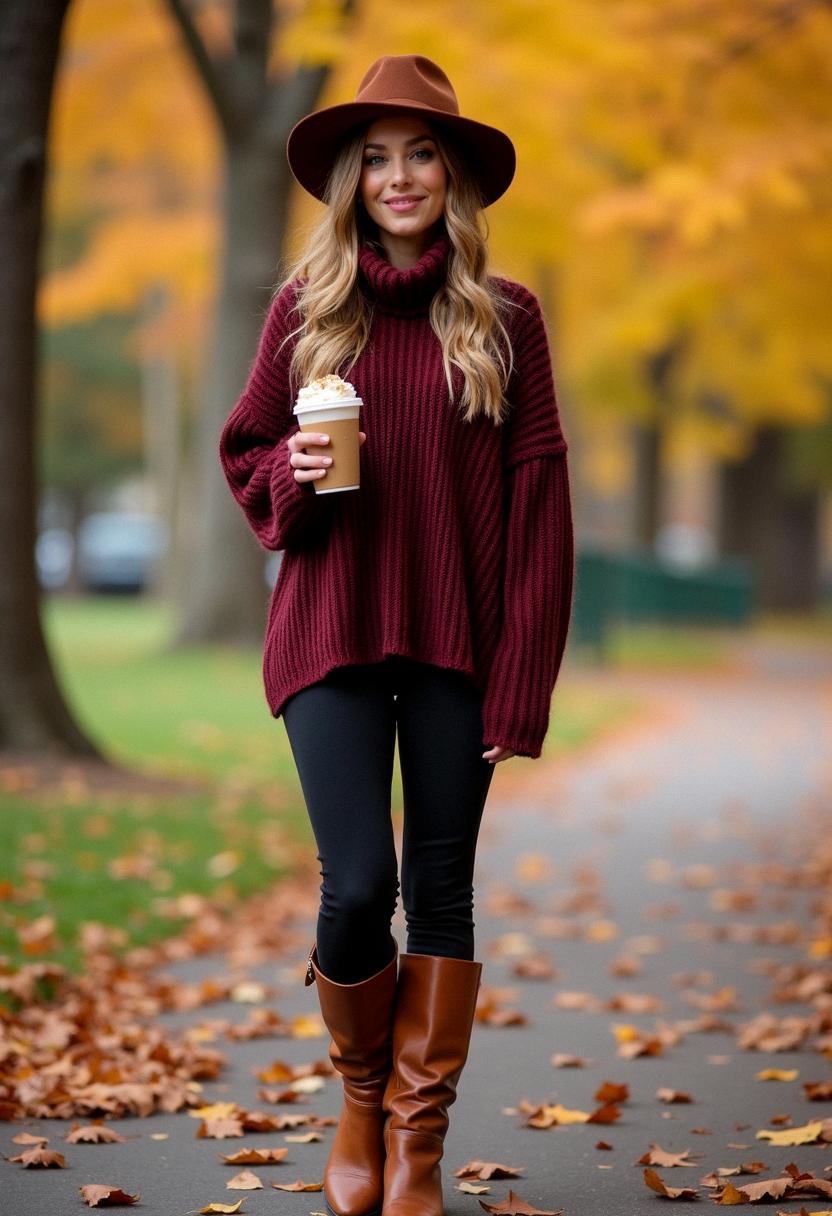 Fall Outfit With Leggings Ideas - The Chic Tribe