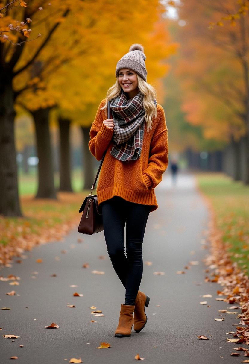 Fall Outfit With Leggings Ideas - The Chic Tribe