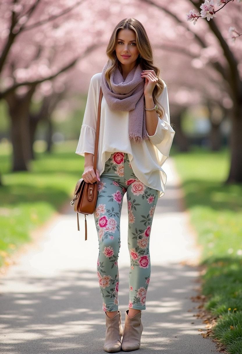 Chic Spring Outfit With Leggings Ideas - The Chic Tribe