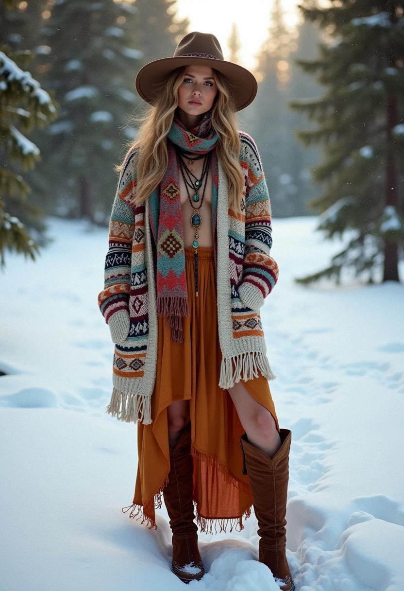 Boho Winter Outfit Ideas To Inspire - The Chic Tribe
