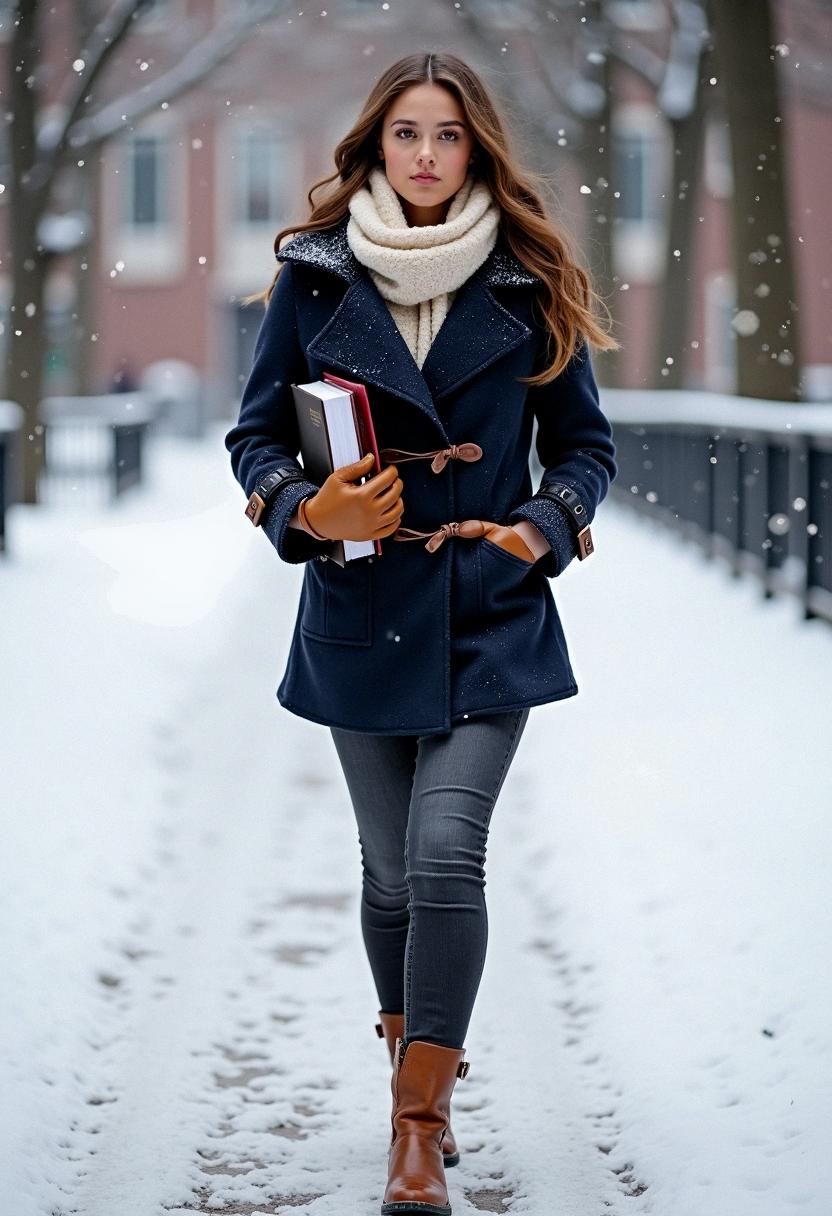 Cozy Winter Outfit For School Ideas - The Chic Tribe