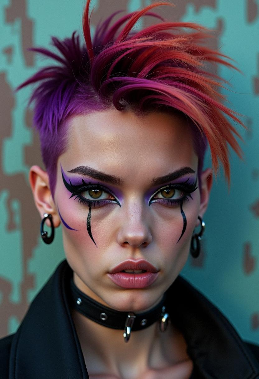 Bold Punk Makeup Grunge Looks - The Chic Tribe